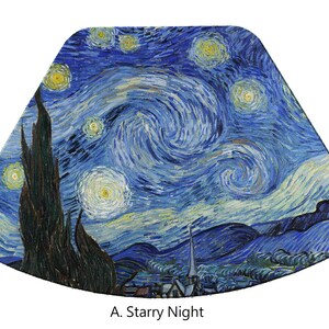 Van Gogh Starry Night Wedge Placemats for Round Tables Tactile - Etsy UK