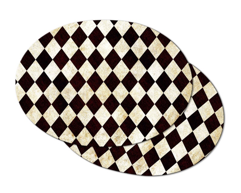 Harlequin Argyle Wedge Placemats Round Tables Tactile Basket | Etsy