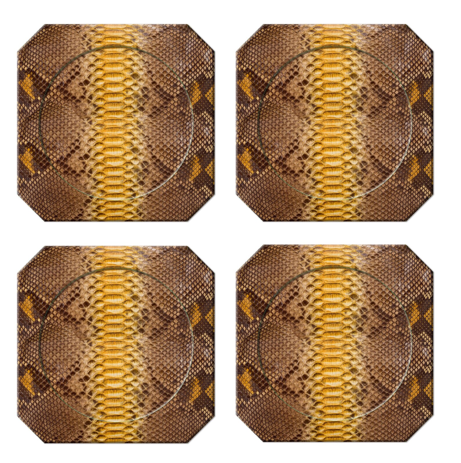 Faux Python Snake Coasters Leather Recessed Tactile Basket - Etsy