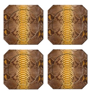 Faux Python Snake Coasters Leather Recessed Tactile Basket - Etsy