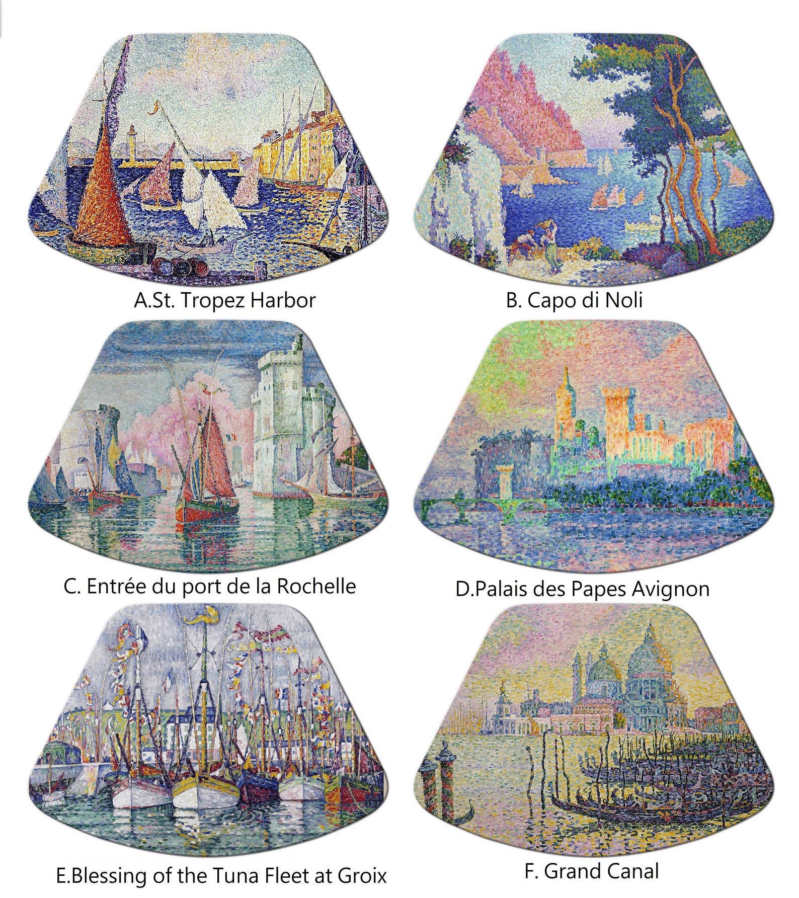 Paul Singac Oval Round Placemats for Round Tables Tactile - Etsy