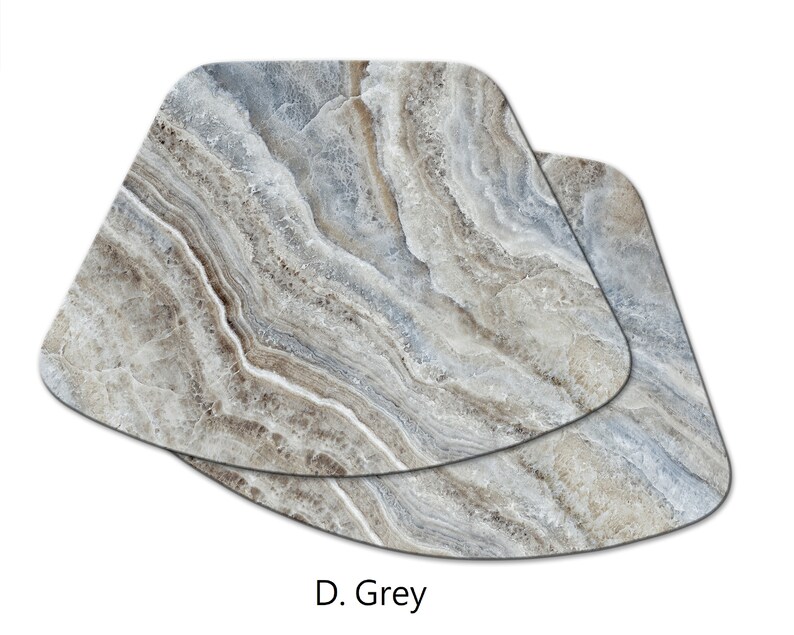 Gray Marble Wedge Placemats for Round Tables Tactile Basket - Etsy