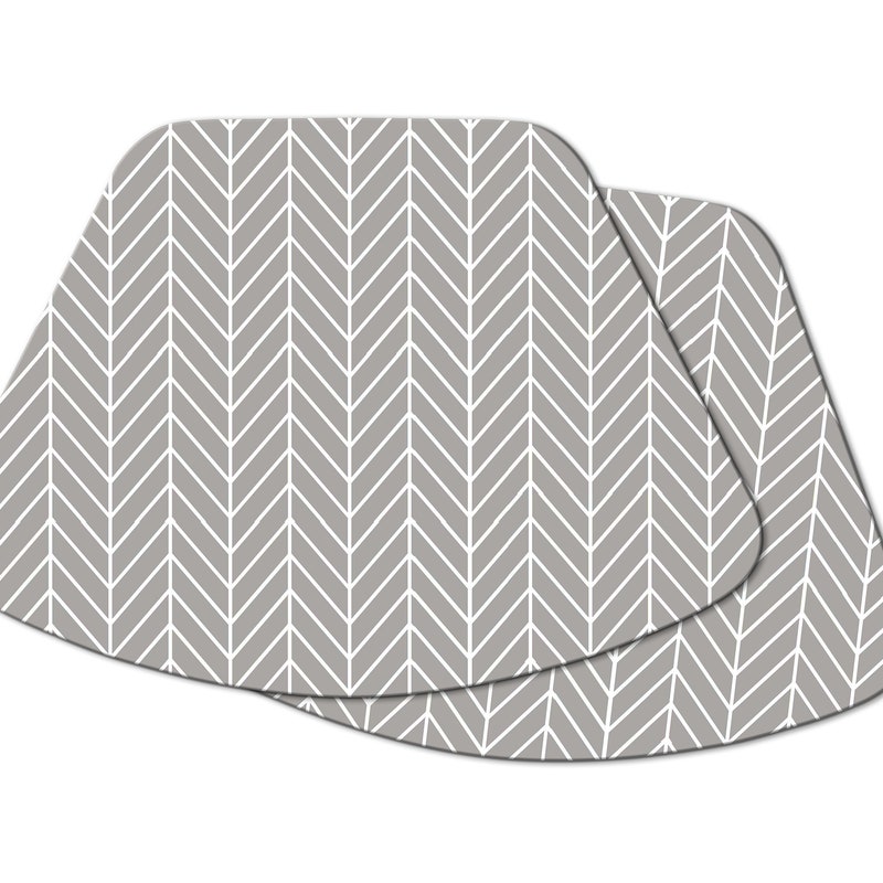 Gray Chevron Table Runner - Etsy