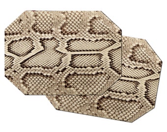 Grey Python Snake Placemats for Round Table Tactile Basket | Etsy