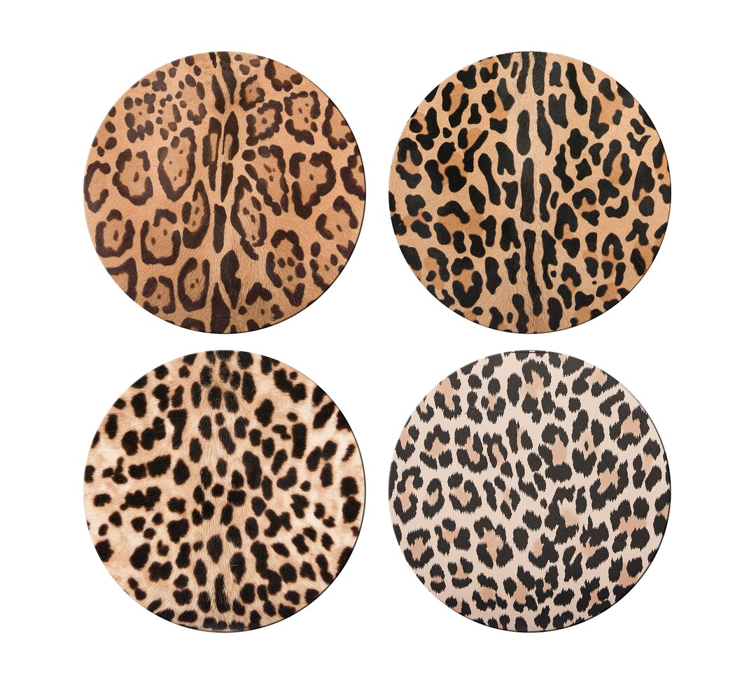 Leopard Cheetah Round Oval Placemat for Round Tables Basket - Etsy