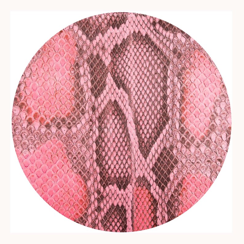 Python Snake Round Placemat Pink Burlap Textured Hemmed Edge - Etsy