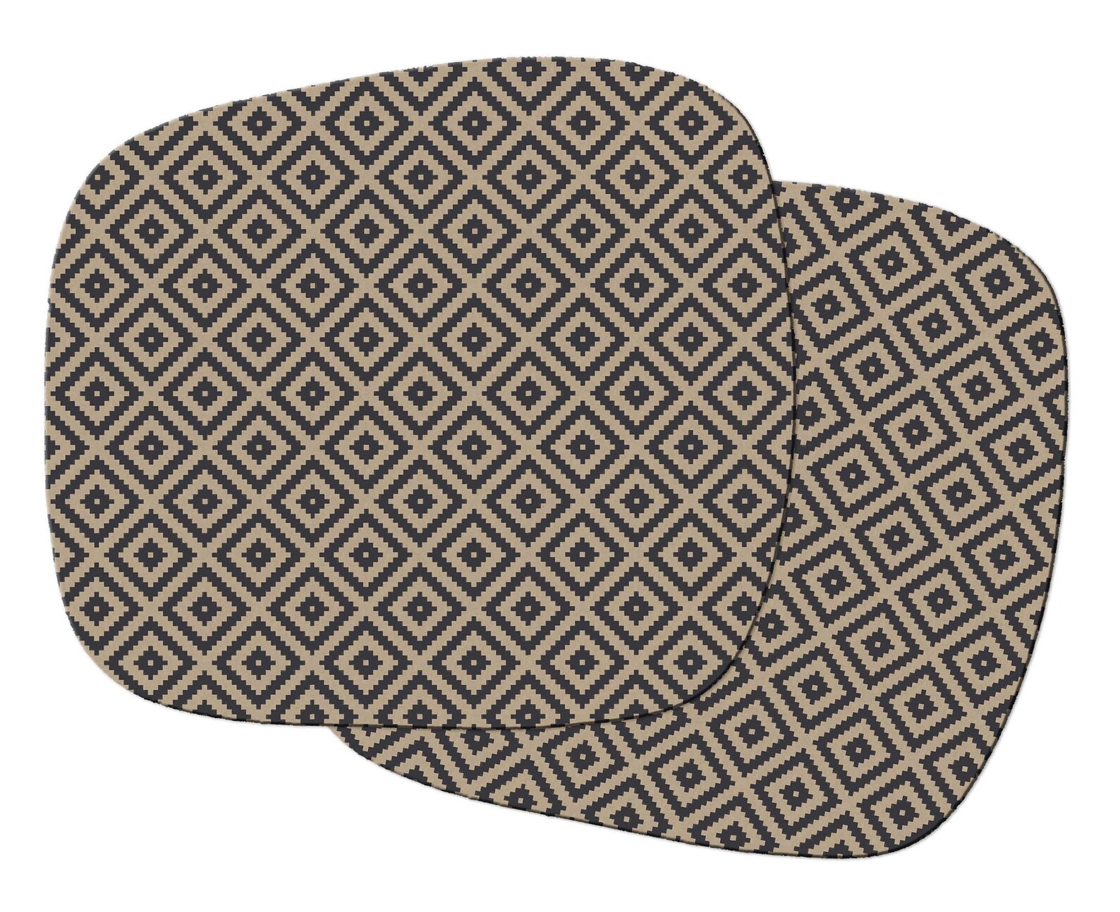 Tribal Motif Wedge Placemats for Round Tables Burlap Textured | Etsy