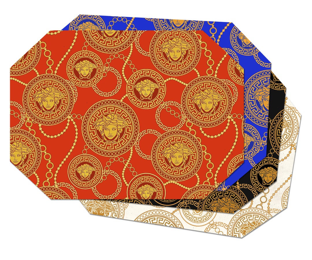 Medusa Placemats Mythology Theme for Round Tables Tactile Basket ...