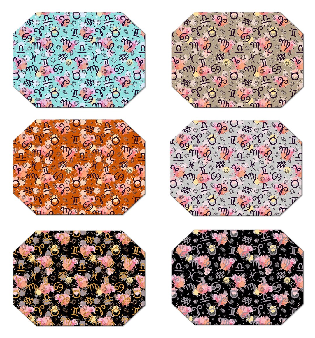 Horoscope Astrology Placmats for Your Round Tables Tactile Basket ...