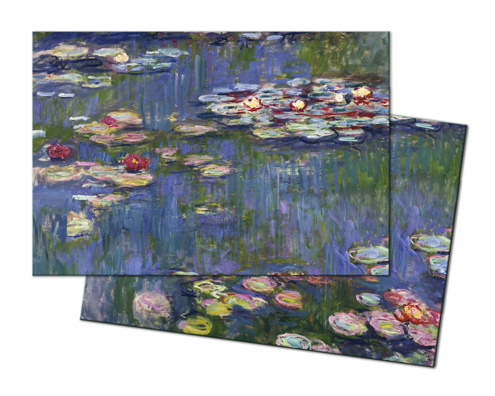 Red Monet Water Lilies Placemats Tactile Basket Texture Hem - Etsy