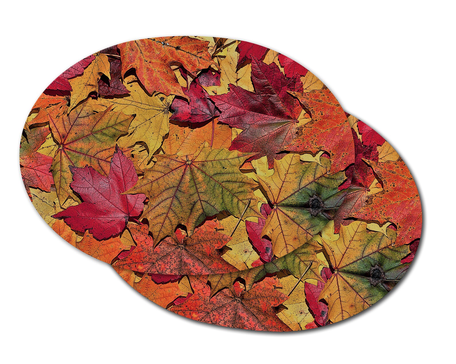 Maple Leaf Placemats for Round Tables Tactile Basket Texture | Etsy