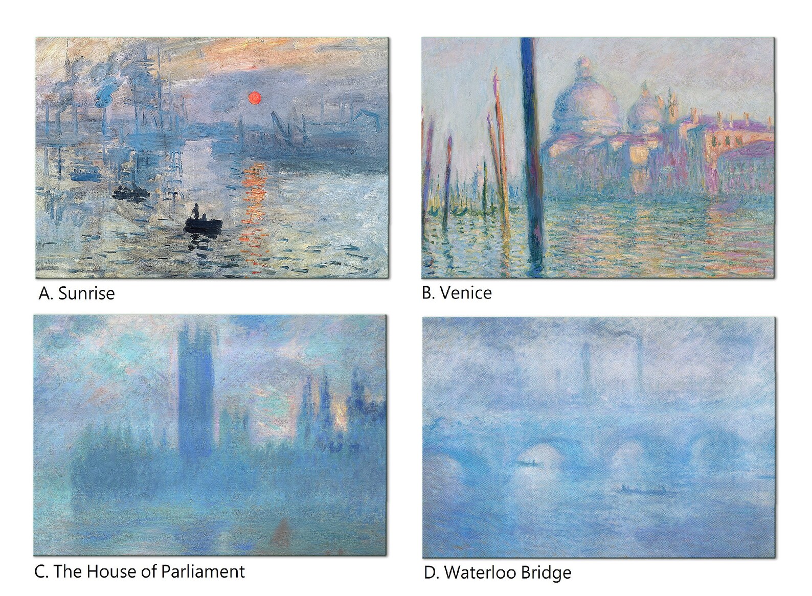 Blue Monet Wedge Placemats for Round Tables Tactile Basket | Etsy