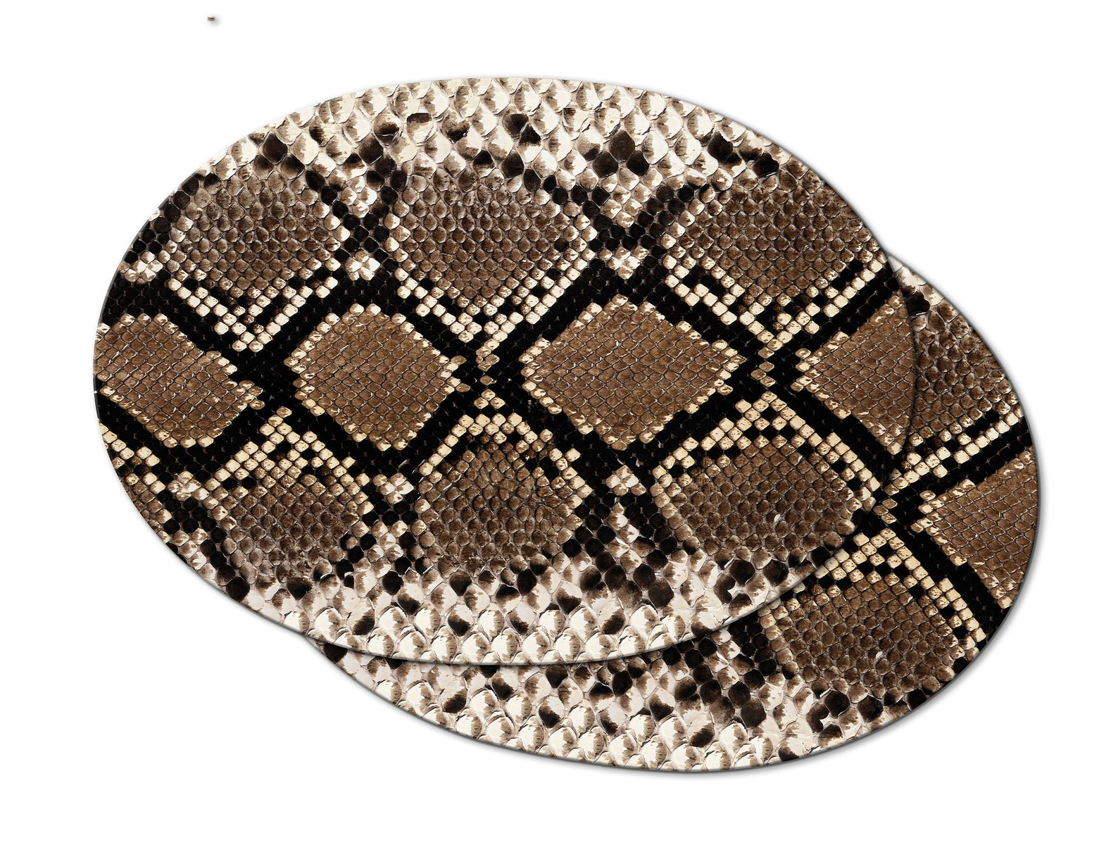 Grey Python Snake Placemats for Round Table Tactile Basket | Etsy