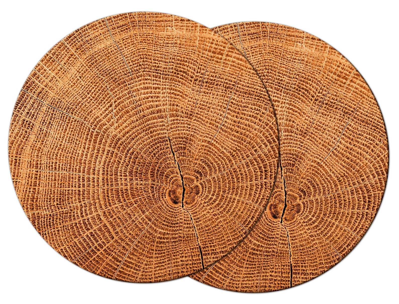 Brown Wood Ring Placemats For Round Table Tactile Basket | Etsy