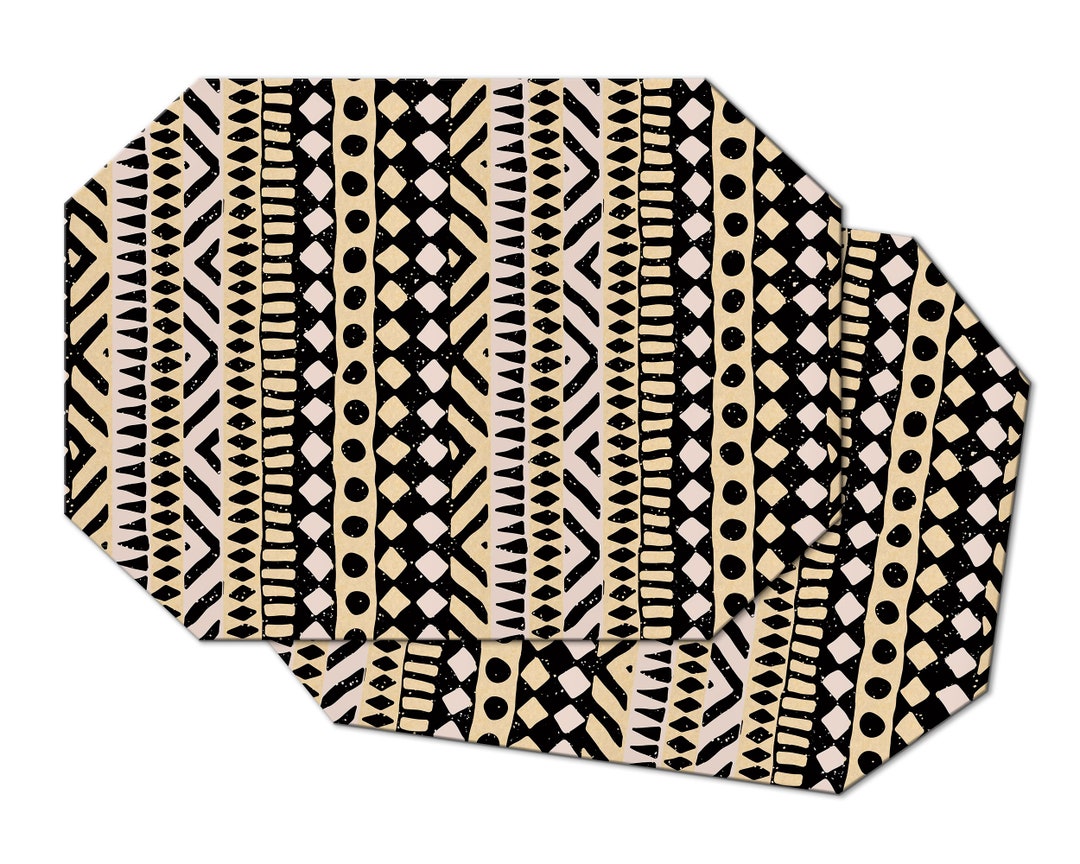 Rustic Aztec Tribal Wedge Placemats for Round Table Tactile - Etsy