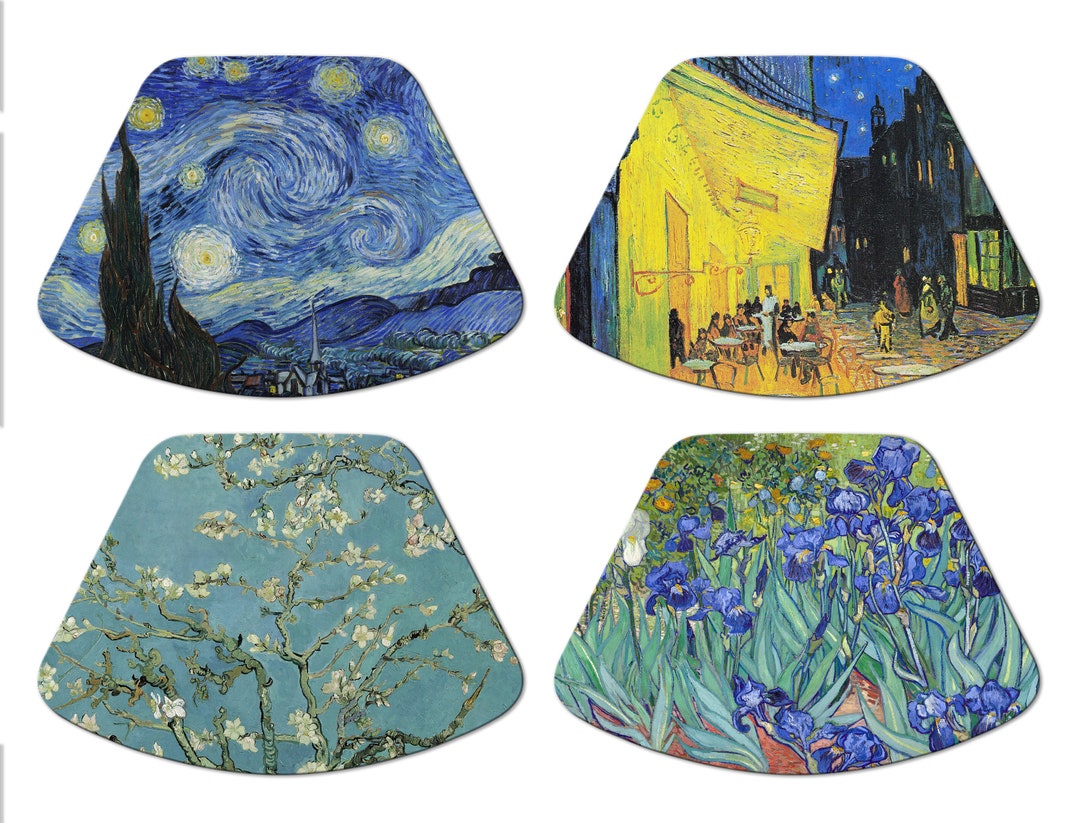 Van Gogh Starry Night Wedge Placemats for Round Tables Tactile - Etsy UK