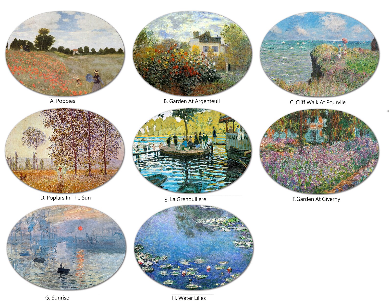 Claude Monet Wedge Placemat for Round Tables Tactile Basket - Etsy