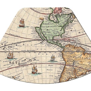 Vintage Map Wedge Placemats for Round Tables Tactile Basket Texture ...