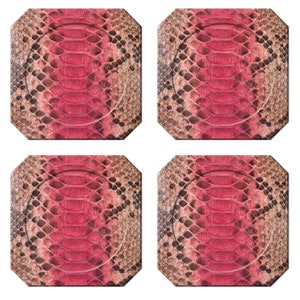Faux Python Snake Coasters Leather Recessed Tactile Basket - Etsy