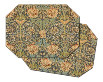 William Morris Snake Head Wedge Placemats for Round Table Tactile ...