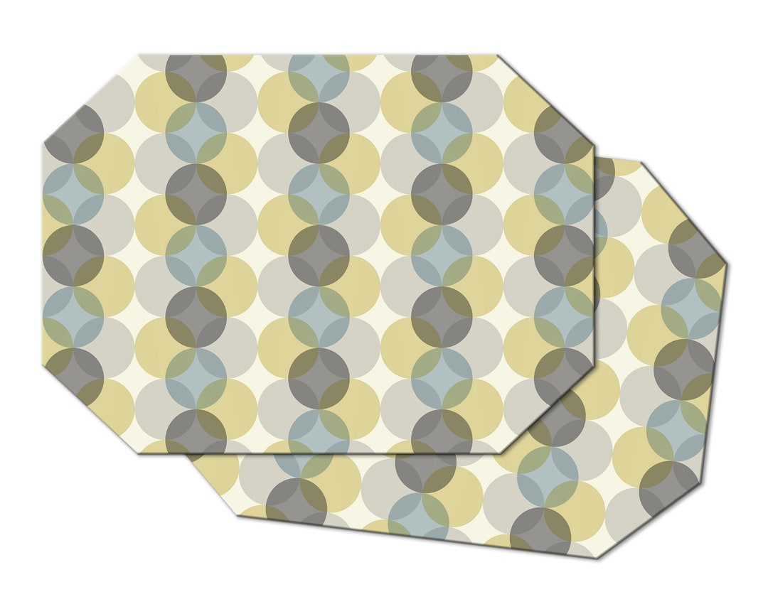 Mid Century Modern Placemats for Round Table Tactile Basket Texture ...