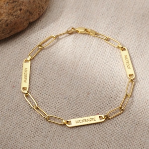 Multiple Name Bracelet, Custom Mothers Day Gift, 3 Name Bracelet for ...