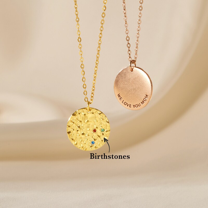 Birthstone Necklace for Mom - Etsy