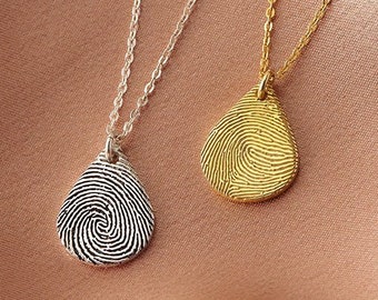 Fingerprint Memorial Jewelry - Etsy