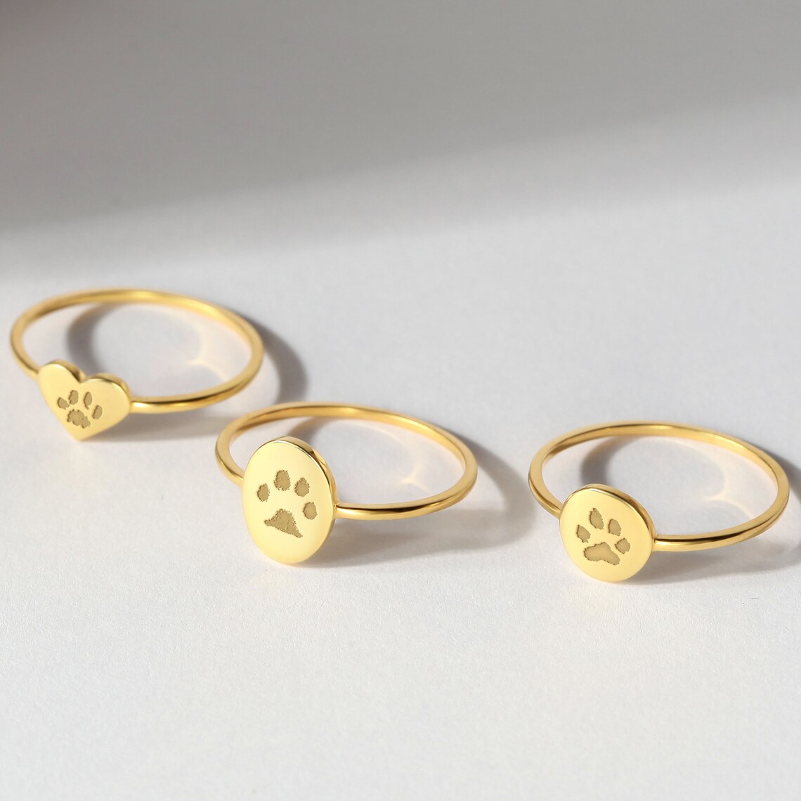 Actual Paw Print Ring Pet Memorial Ring Dog Memorial Gift | Etsy