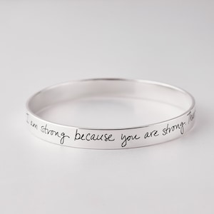 Engraved Handwriting Jewelry, Personalized Handwriting Bracelet ...