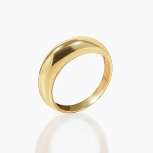 Curve Ring Set, Stackable Minimalist Ring, Gold-plated Chunky Wave Ring ...