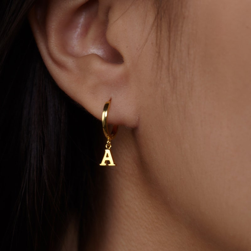 Initial Earrings - Etsy