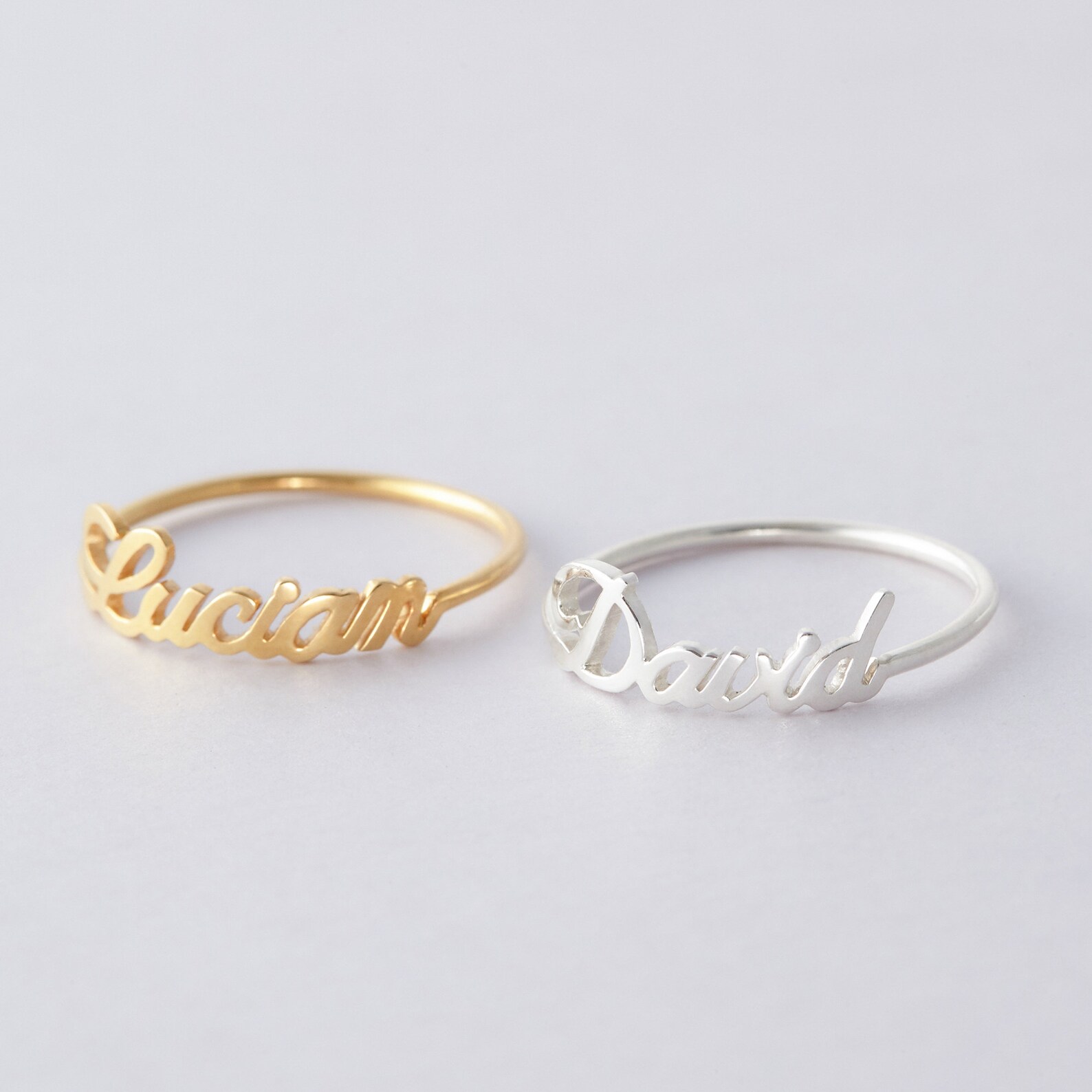 Personalized Stackable Ring Custom Name Rings Children Name - Etsy