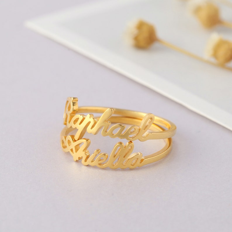 Personalized Stackable Ring Custom Name Rings Children Name - Etsy