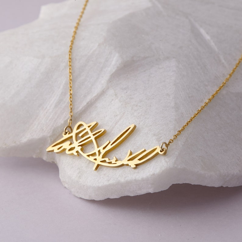 Signature Necklace Sympathy Gift Signature Jewelry Necklace | Etsy