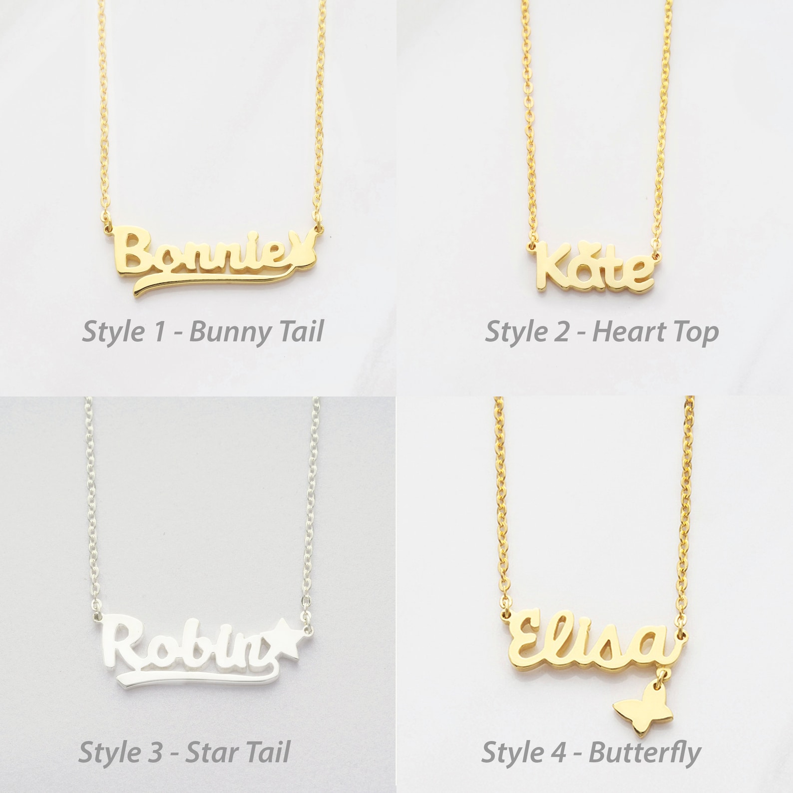 Girl Name Necklace Baby Name Necklace Name Charm Necklace - Etsy
