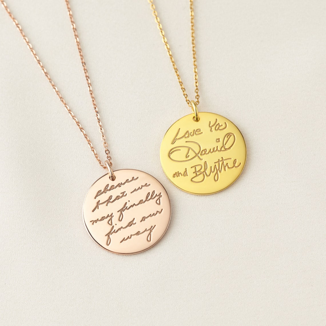 Handwritten Jewelry Handwriting Jewelry Charm Birthday - Etsy