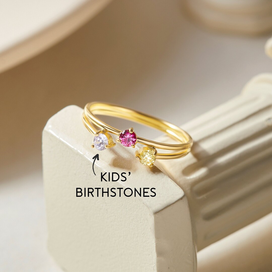 Birthstone Ring for Mom, Mother Birthstone Ring, Gift for Mother ...