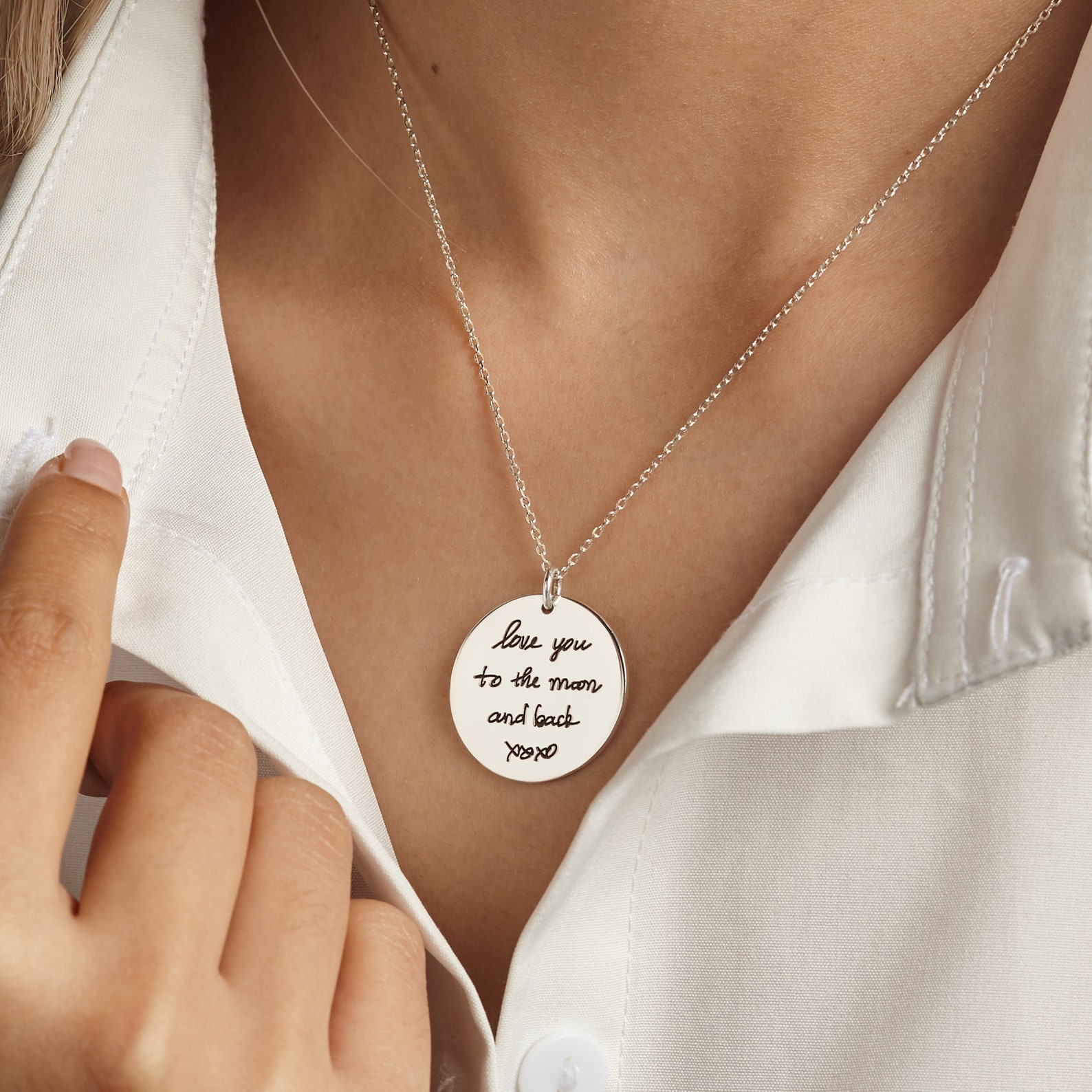 Handwritten Jewelry Handwriting Jewelry Charm Birthday - Etsy