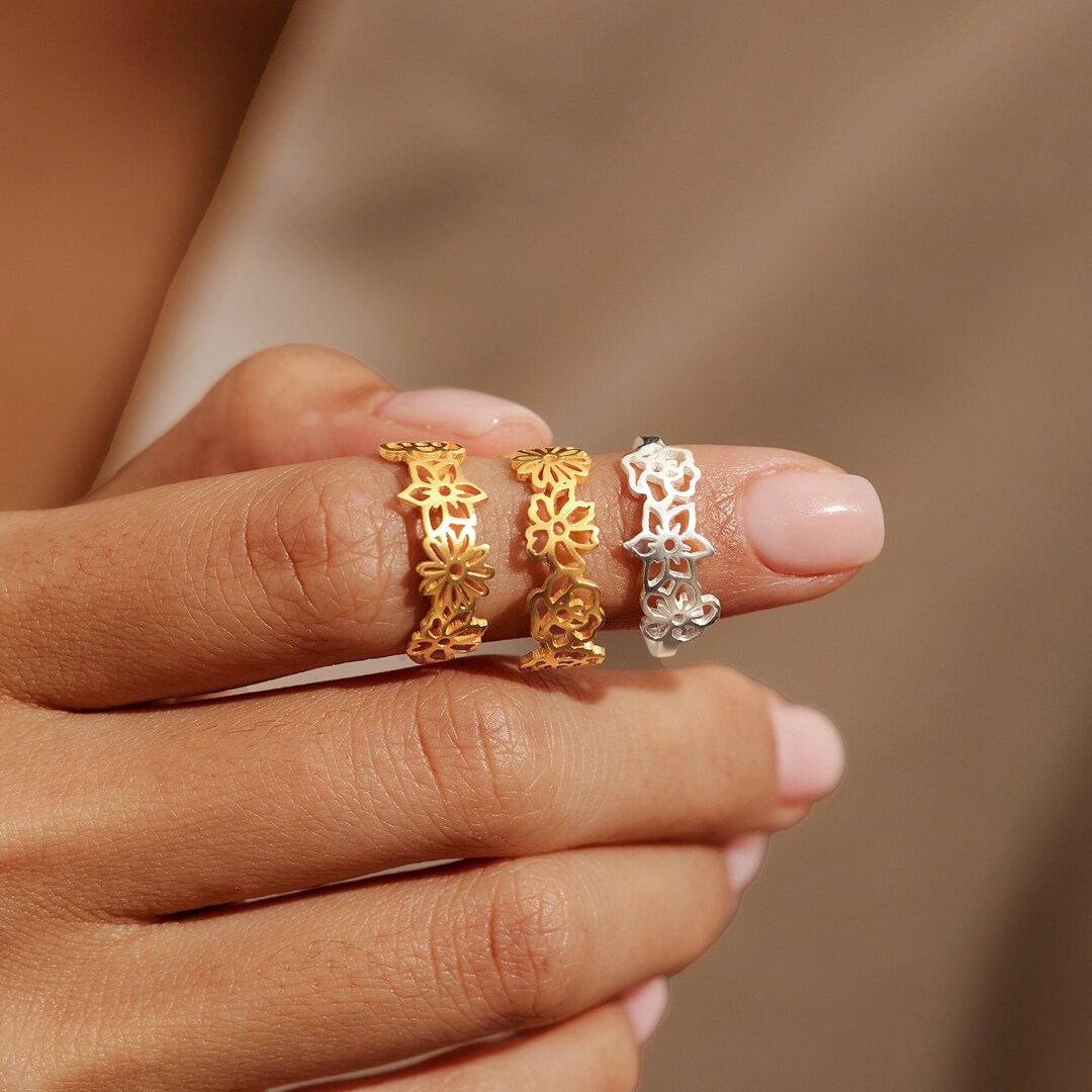 Mothers Ring, Birth Flower Ring, Mother's Day Gifts, Mom Jewelry ...