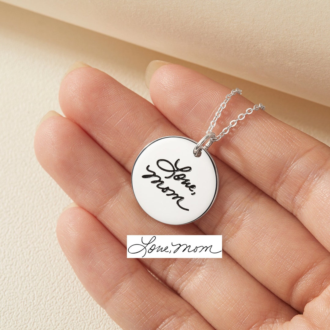 Loss of Mom Jewelry, Custom Handwriting Gift, Mothers Day Jewelry ...