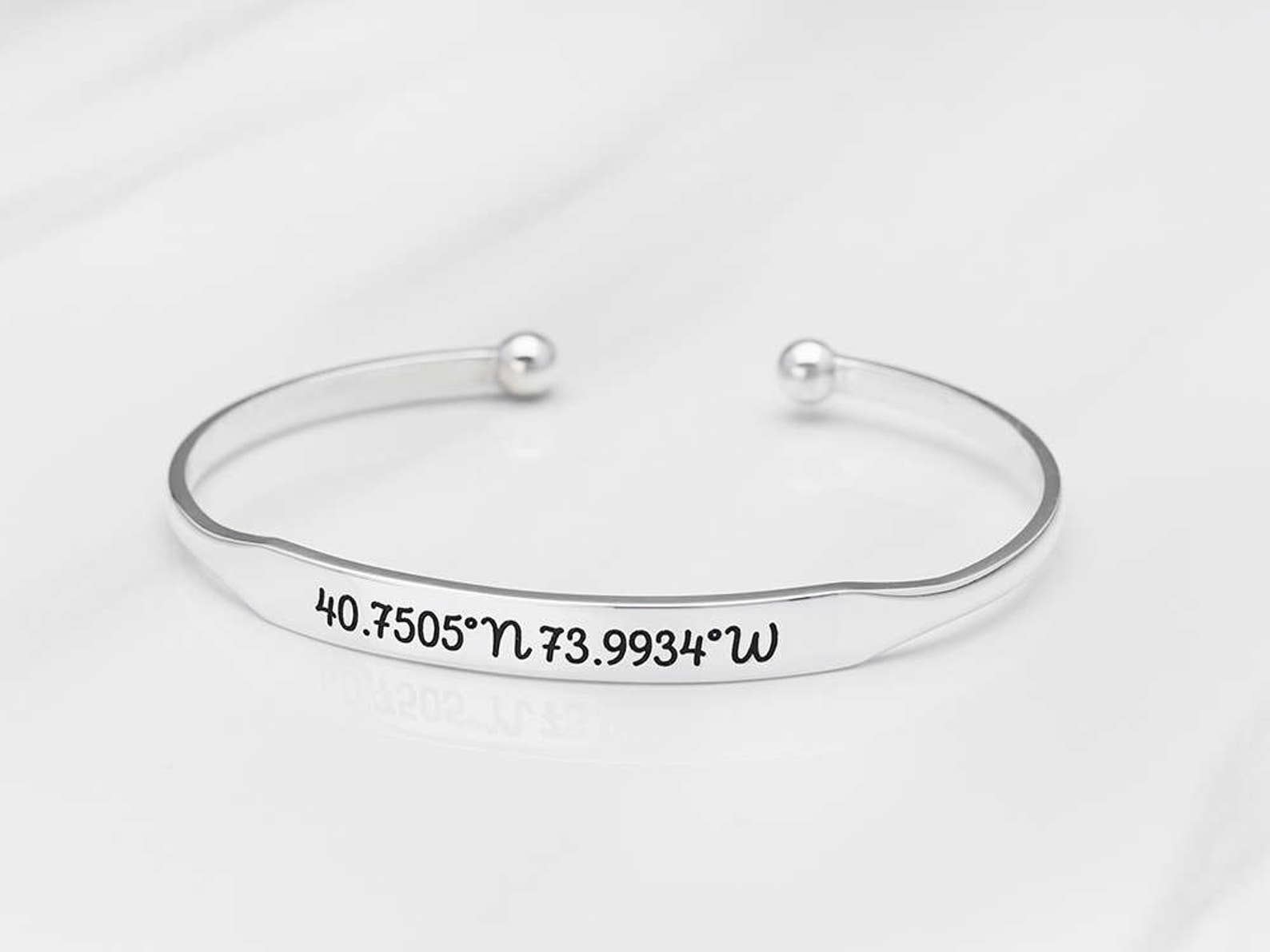 Custom Coordinates Jewelry Gold Coordinates Bracelet - Etsy