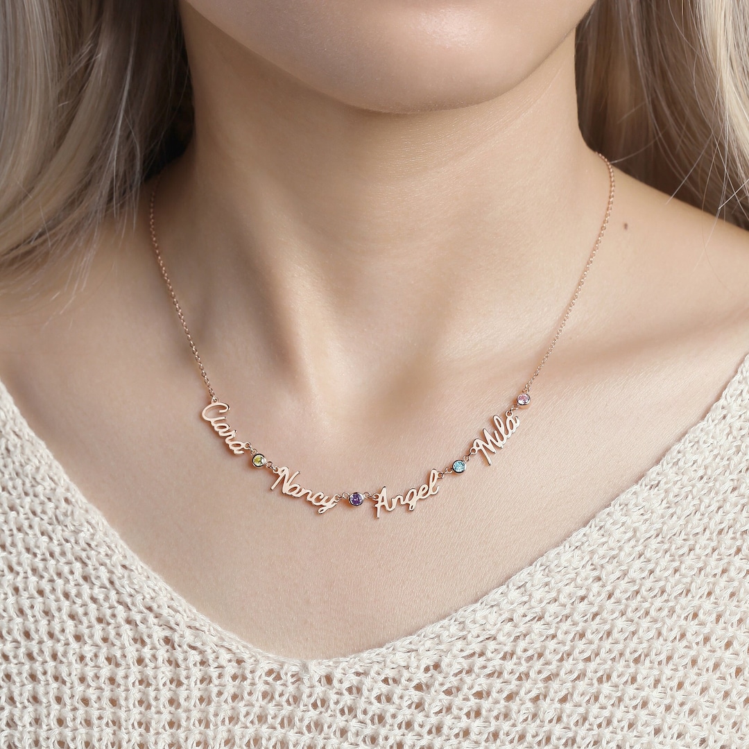 Mum Necklace With Names, Mother's Day Necklace, Mother in Law Necklace ...