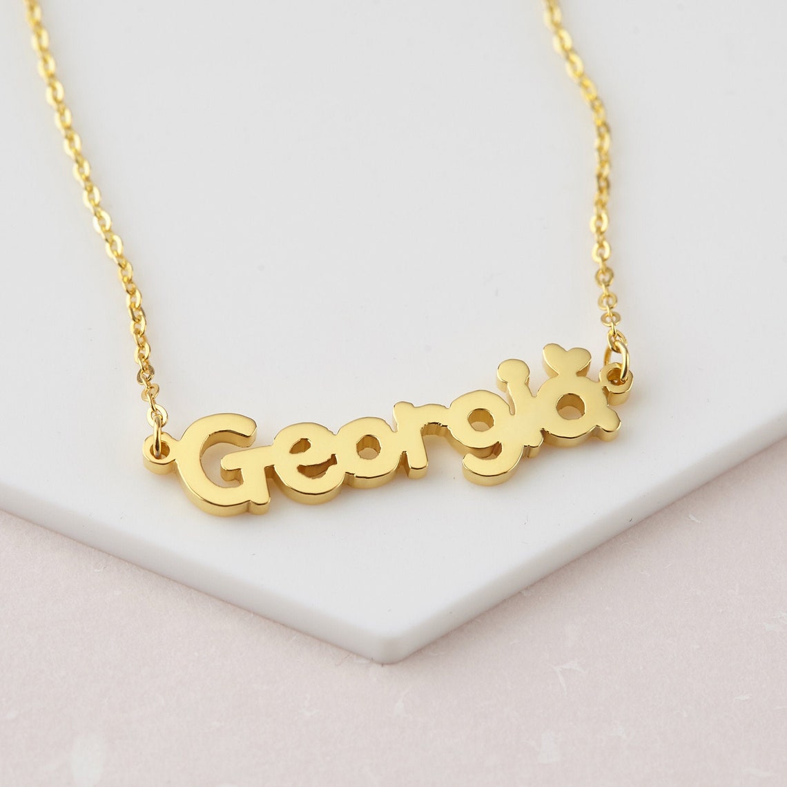 Girl Name Necklace Baby Name Necklace Name Charm Necklace - Etsy