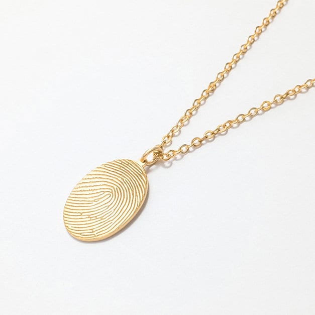 Fingerprint Jewelry Thumbprint Necklace Silver Grief | Etsy