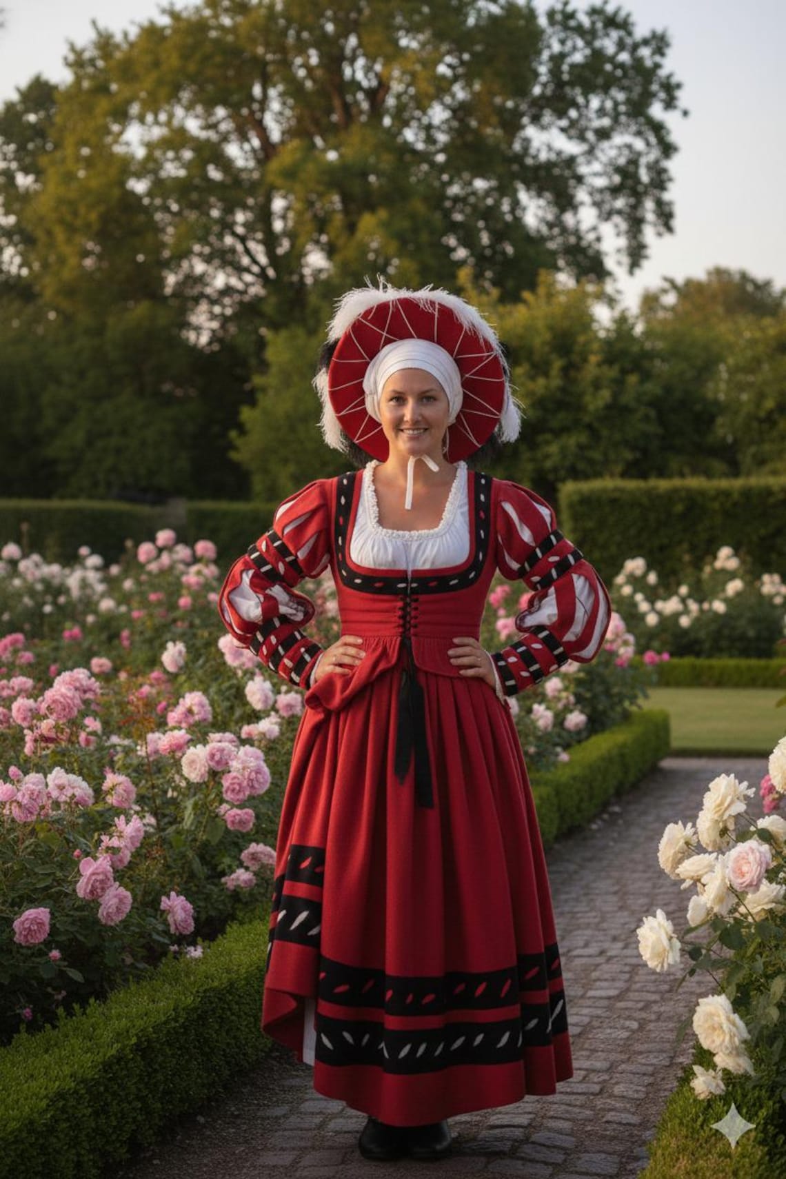 Renaissance Lady Gown With Chemise,landsknecht Costume for 16TH Century ...