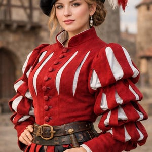 Women's Renaissance Cotton Shirt and Pant Set-medieval Costume Outfit ...