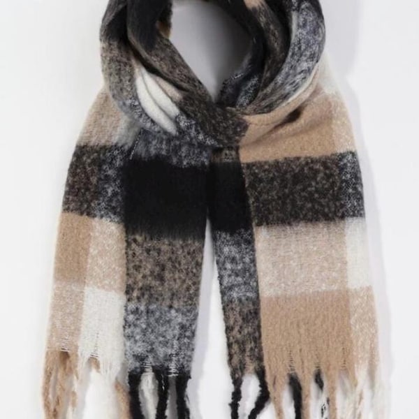 Black Scarf With Tassles - Etsy