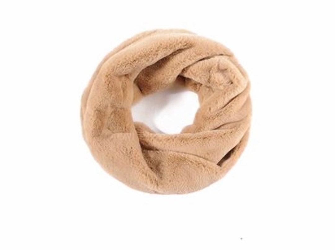 Faux Fur Twisted Snood, Beige, Snood, Winter, Neck Warmer - Etsy