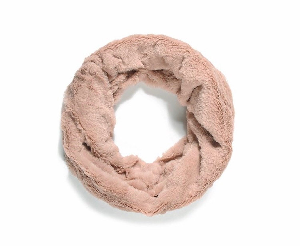 Faux fur twisted snood pink comfy cosy warm snood neck | Etsy